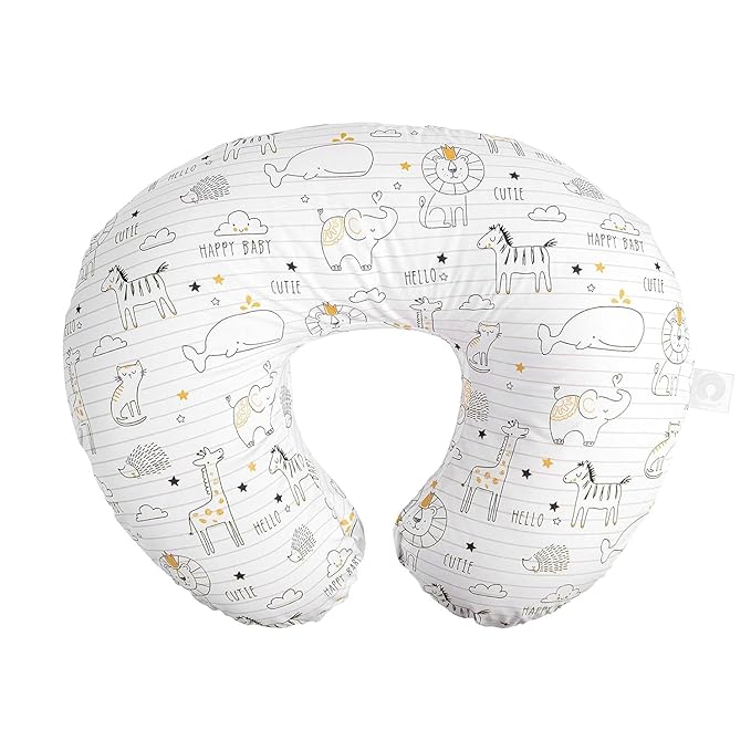 Boppy Original Nursing Pillow, White and Gold Notebook, Ergonomic ...